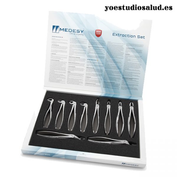 Kit de 11 fórceps de extracción adulto Medesy | yoestudiosalud.es